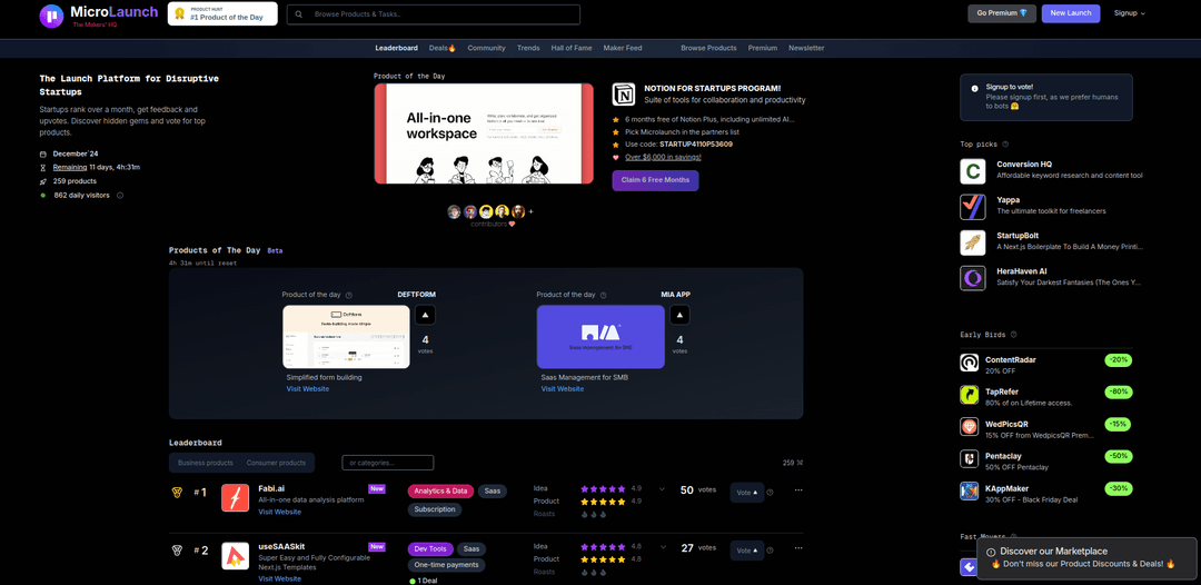 Microlaunch Premium - Launch Your Product Like a Pro