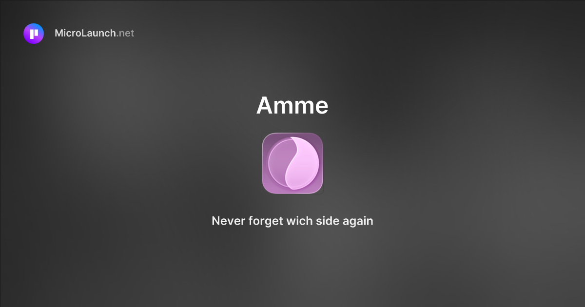 Amme is now on Microlaunch