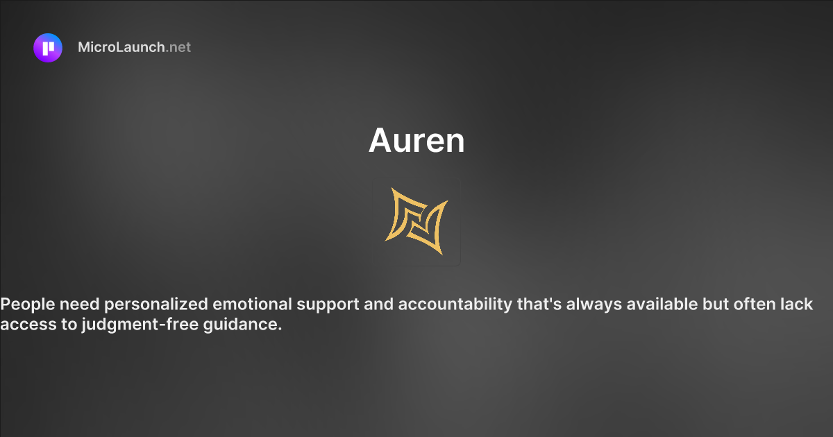 Auren is now on Microlaunch