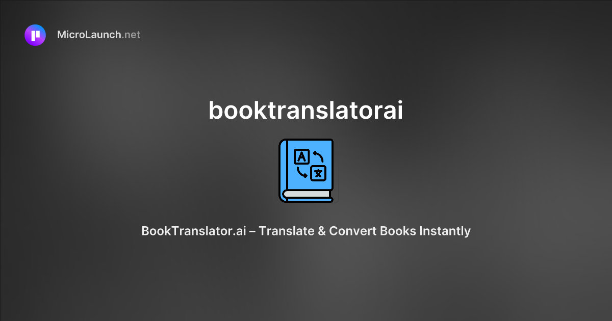 Booktranslatorai is now on Microlaunch