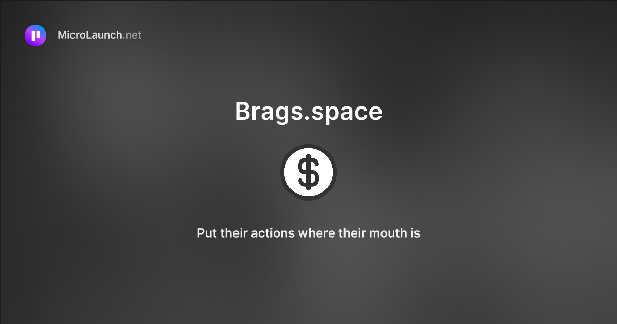 Brags.space is now on Microlaunch