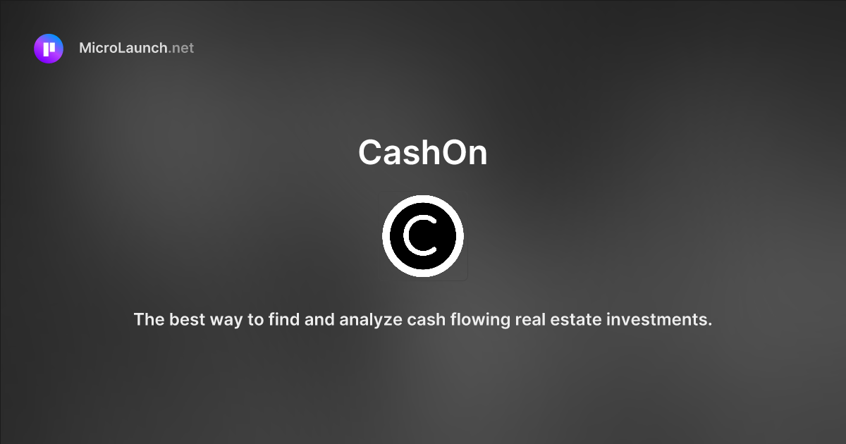 CashOn is now on Microlaunch