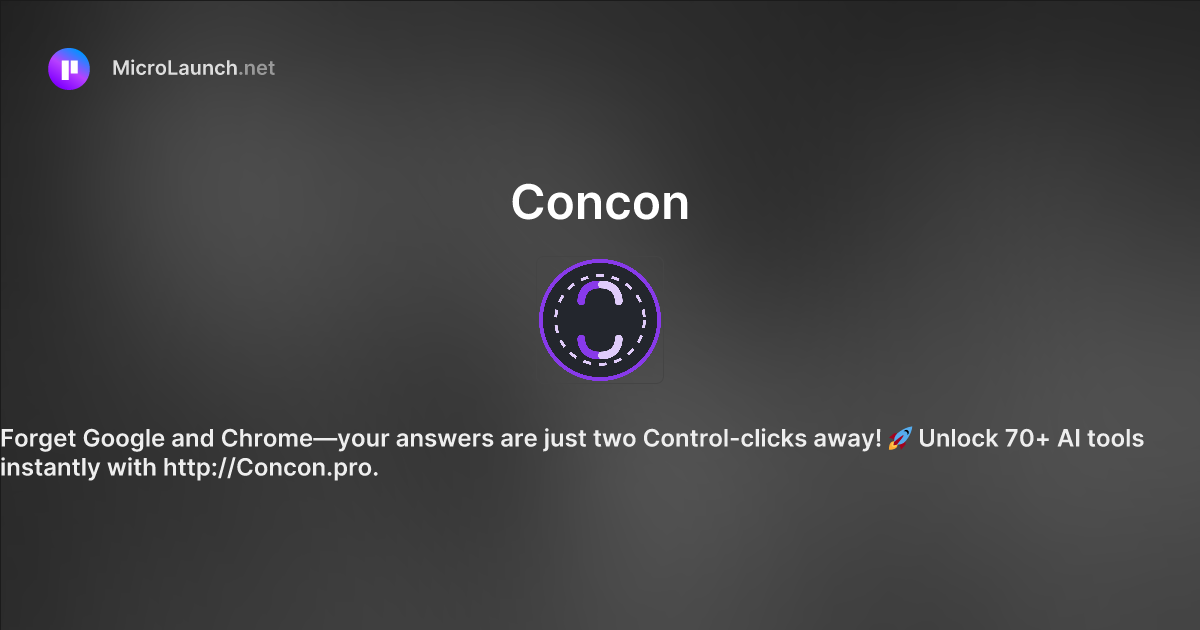Concon is now on Microlaunch