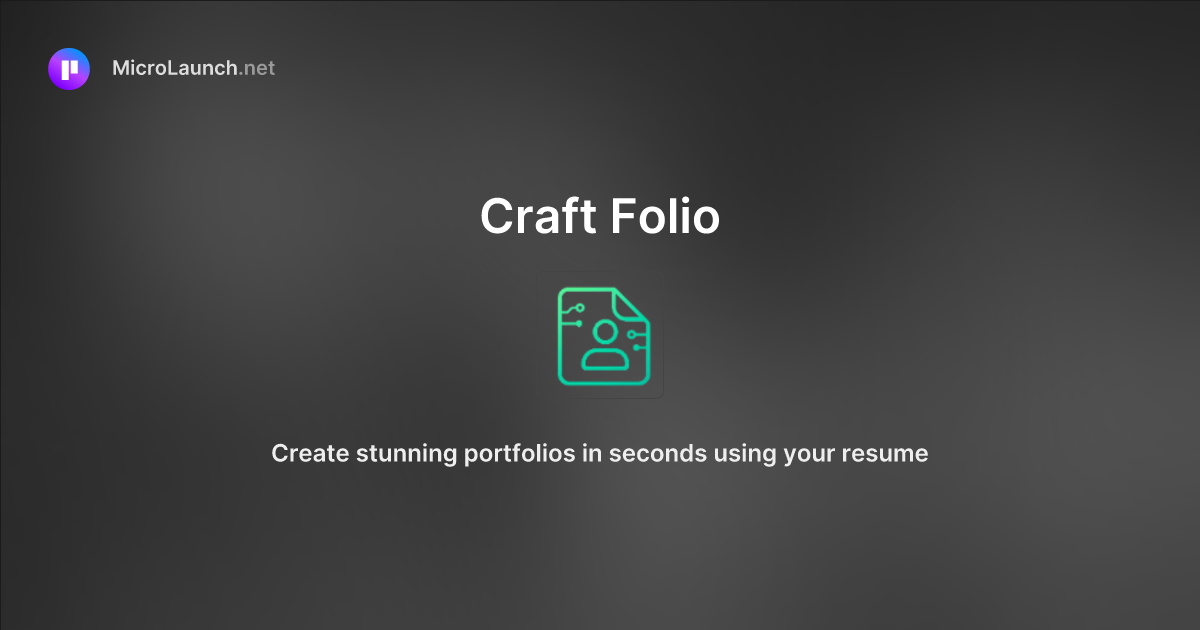 Craft Folio is now on Microlaunch