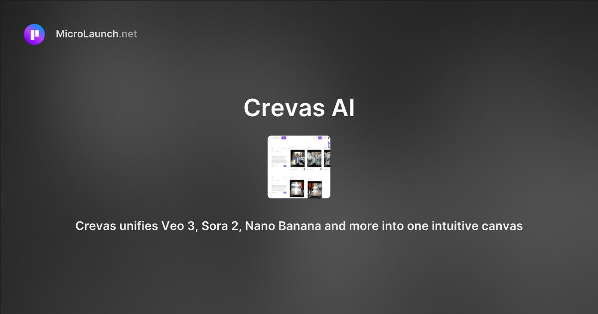 Crevas AI is now on Microlaunch