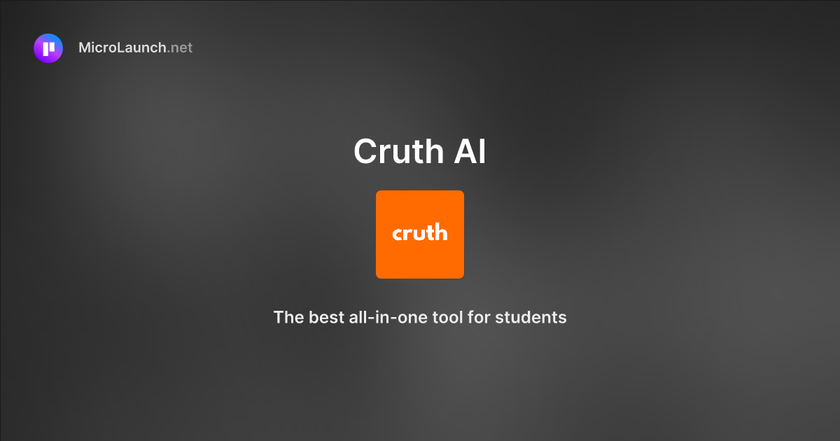 Cruth AI is now on Microlaunch