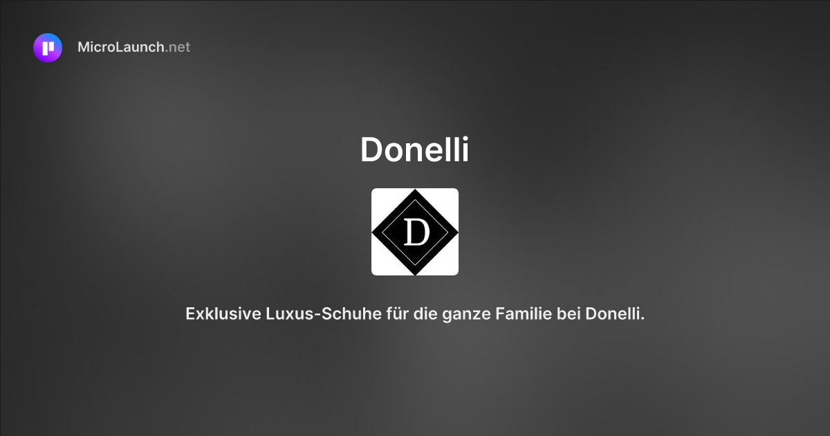 Donelli is now on Microlaunch