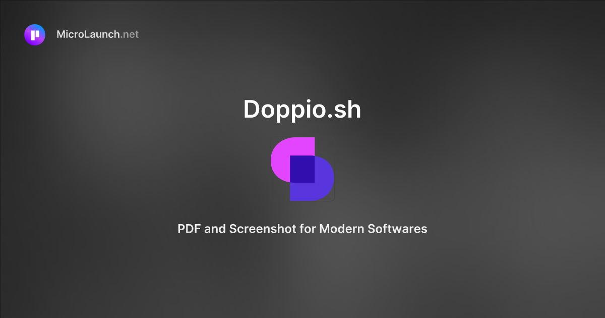 Doppio.sh is now on Microlaunch