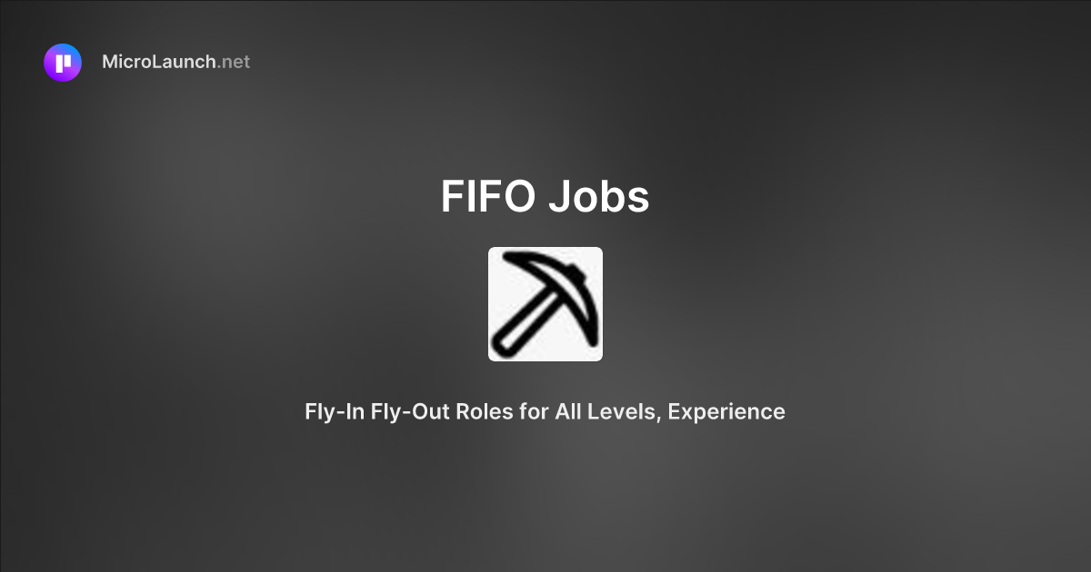FIFO Jobs is now on Microlaunch