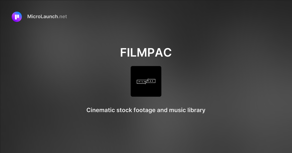 FILMPAC is now on Microlaunch