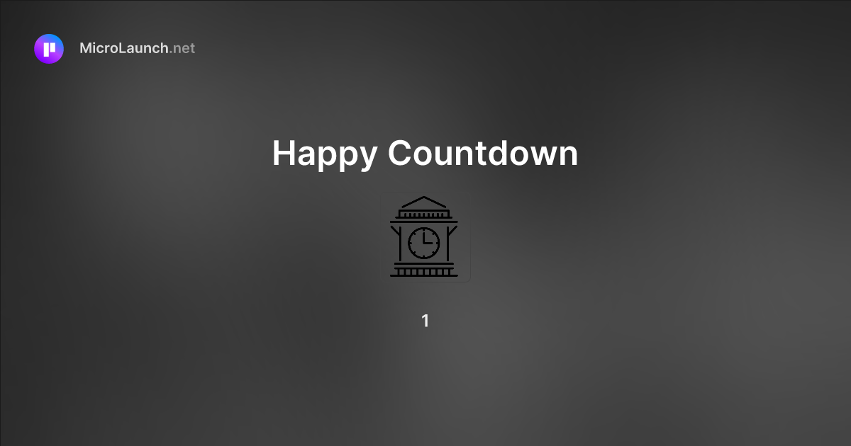 Happy Countdown is now on Microlaunch