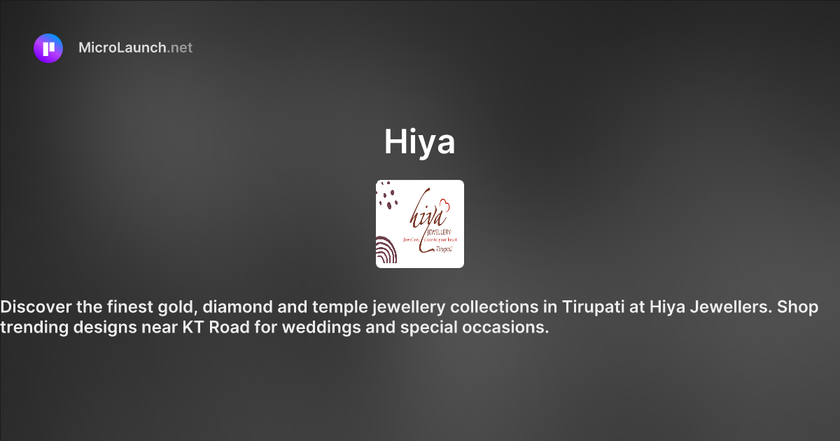 Hiya is now on Microlaunch