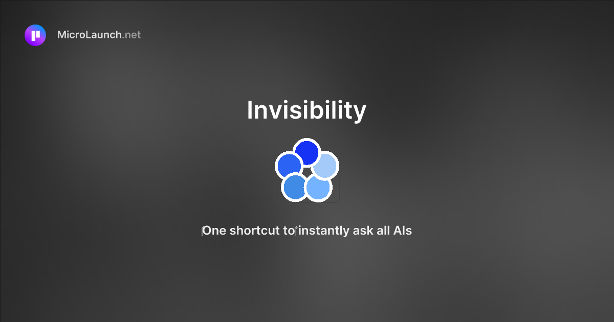 Invisibility is now on Microlaunch