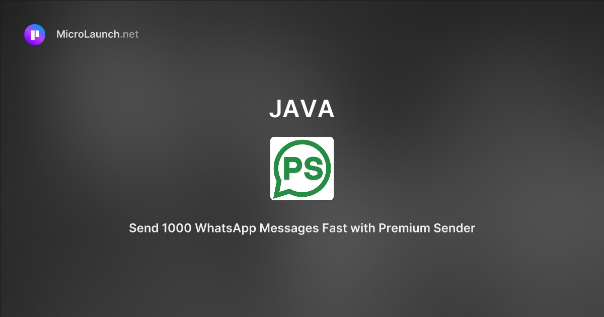 JAVA is now on Microlaunch