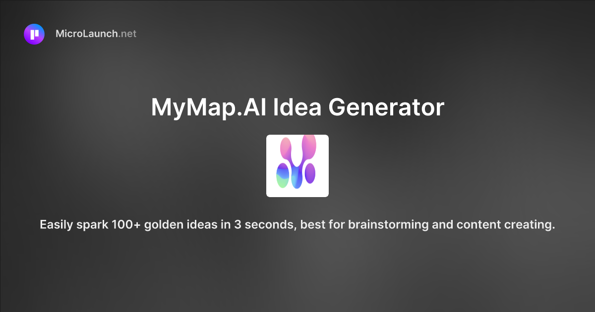 MyMap.AI Idea Generator is now on Microlaunch