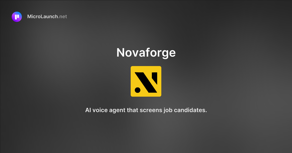 Novaforge is now on Microlaunch