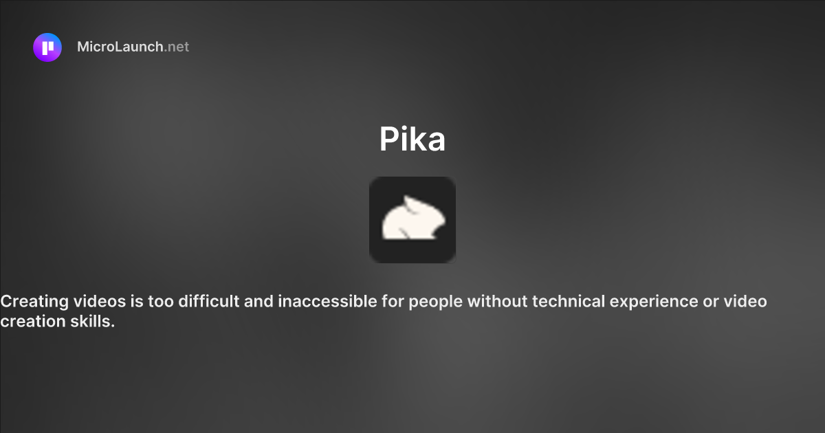 Pika is now on Microlaunch