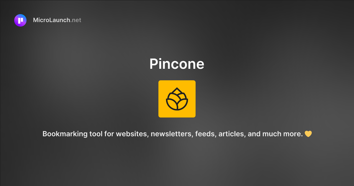 Pincone is now on Microlaunch