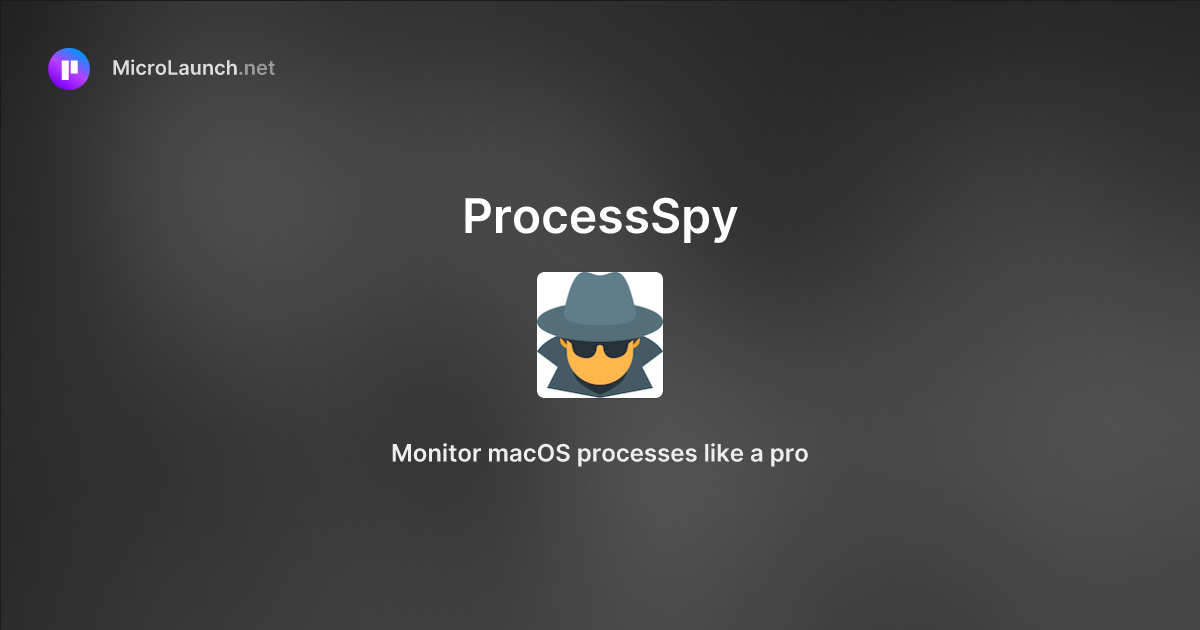 ProcessSpy is now on Microlaunch
