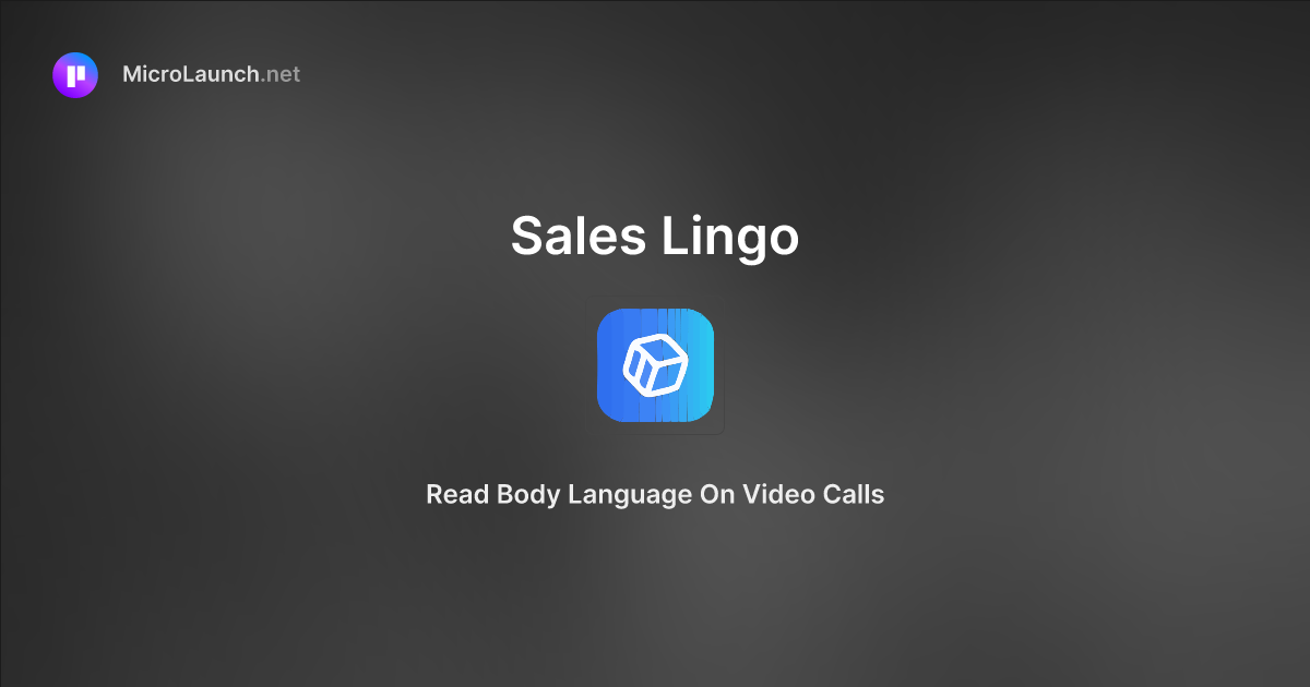 Sales Lingo is now on Microlaunch