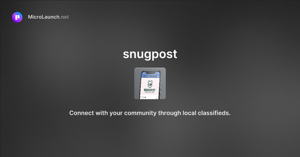 Snugpost is now on Microlaunch
