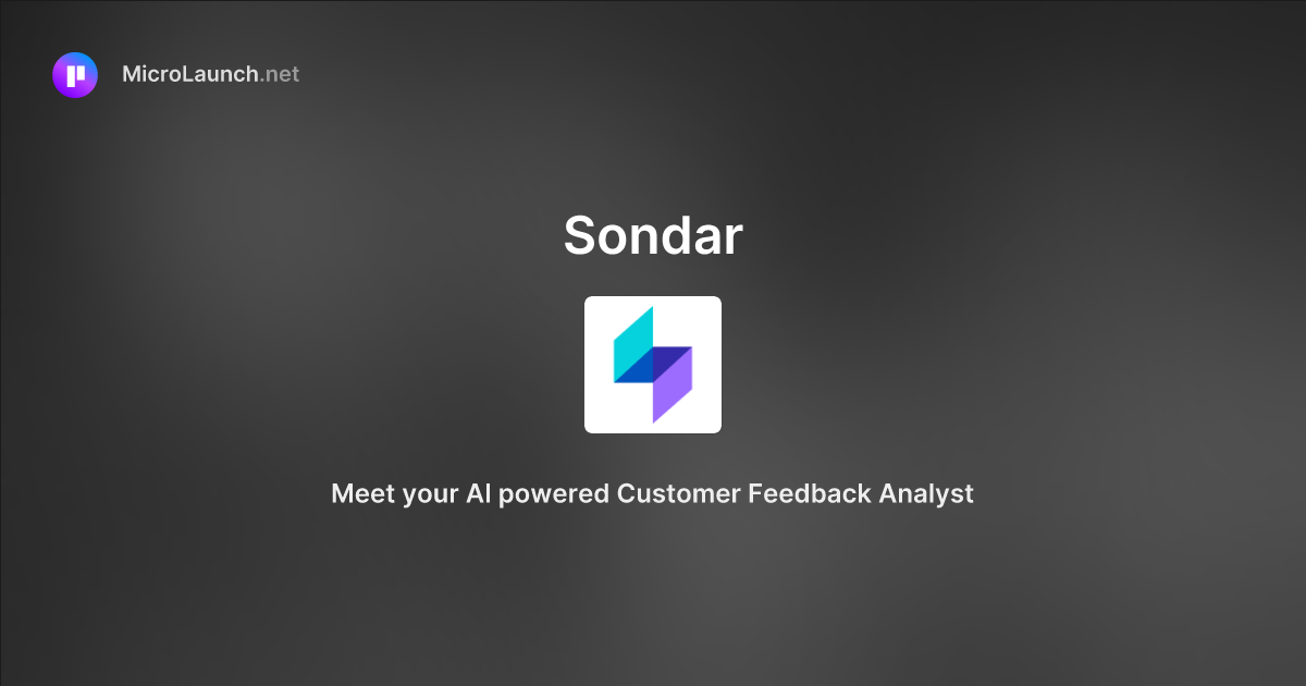 Sondar is now on Microlaunch