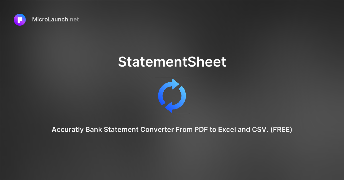 StatementSheet is now on Microlaunch