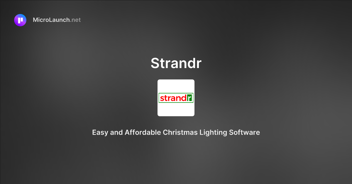 Strandr is now on Microlaunch