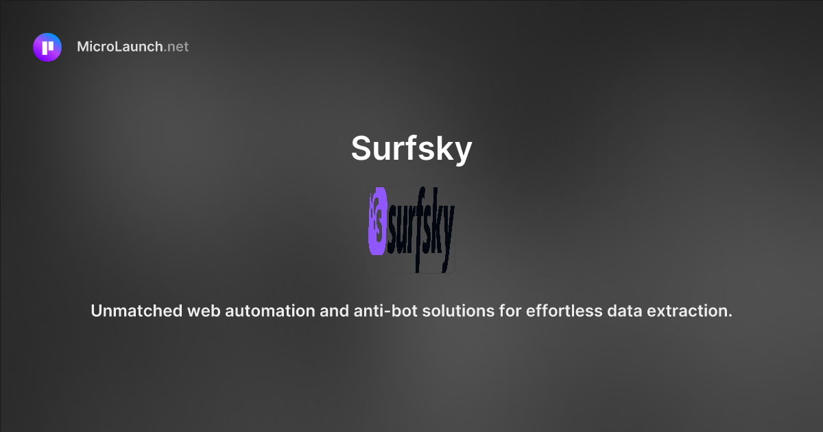Surfsky is now on Microlaunch
