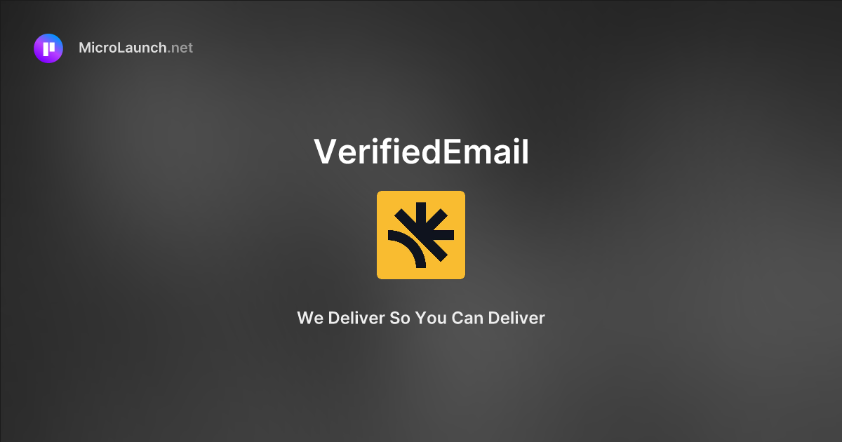 VerifiedEmail is now on Microlaunch