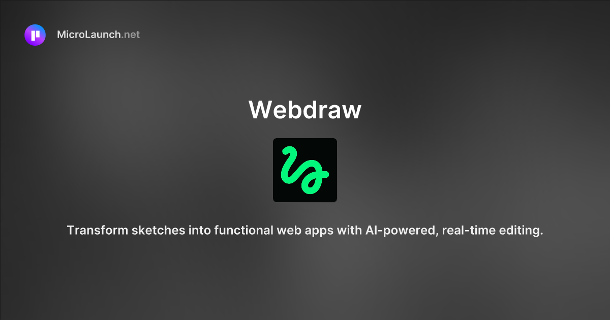 Webdraw is now on Microlaunch
